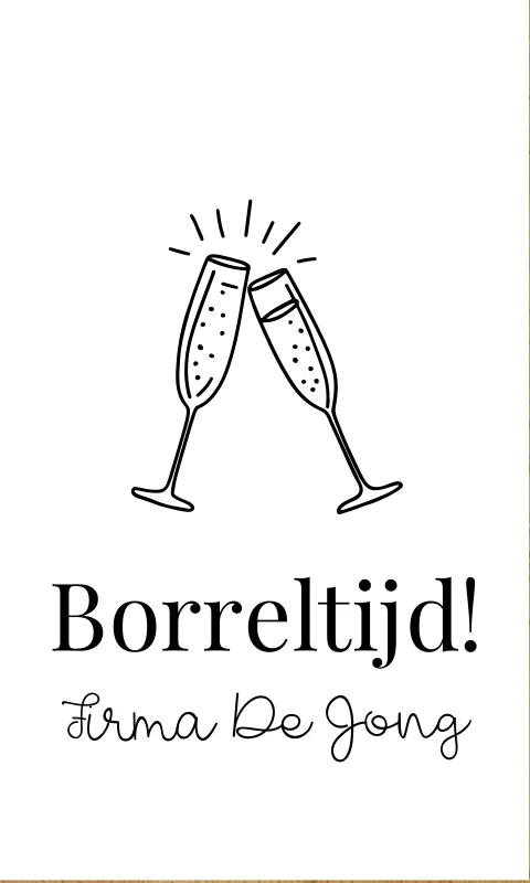 Borrelplank Borreltijd met tekst relatiegeschenk