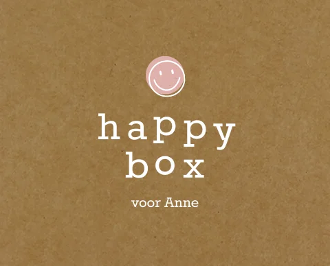 Cadeaudoos met smiley als feestelijk relatiegeschenk
