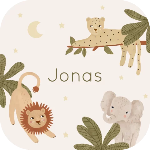 Abenteuerlicher Sticker für IKEA Hack Kinderzimmer Dschungel-Tieren